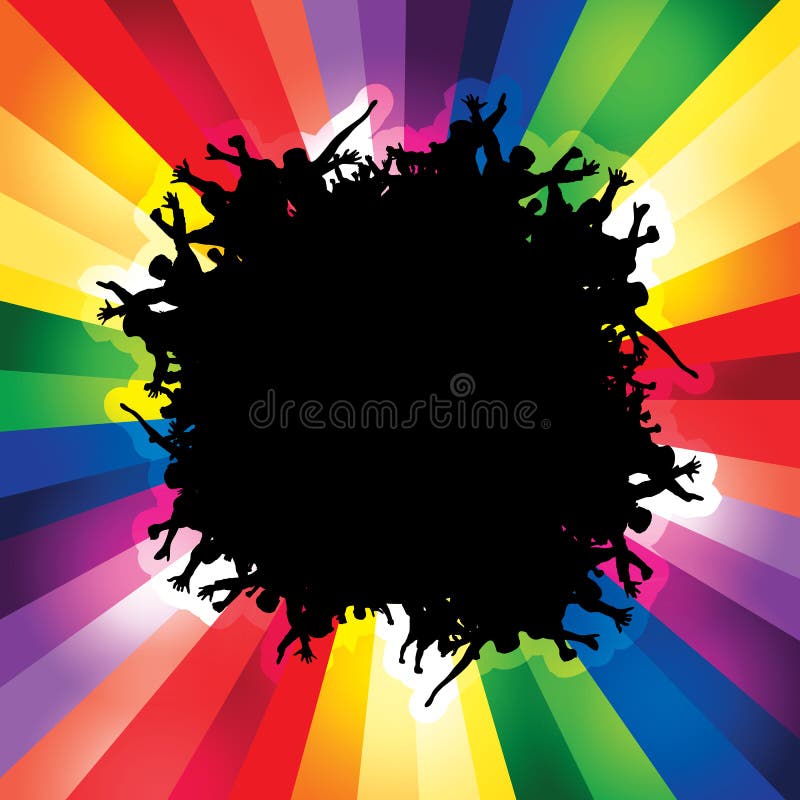 Crowd of People in Circle Reunited Logo Stock Vector - Illustration of ...