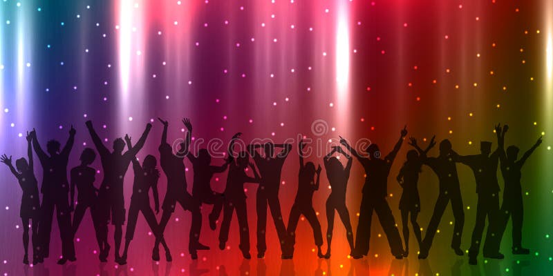 Party Banner Design with Stars and Spotlights Stock Vector ...