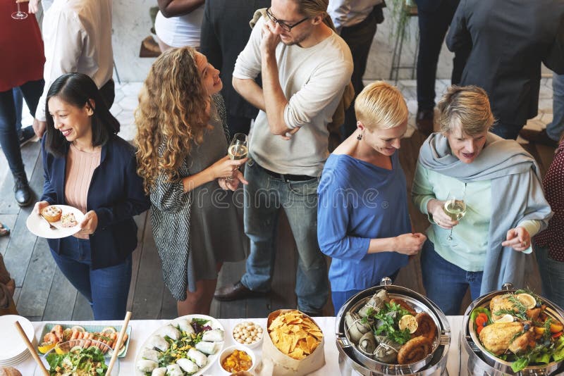 Party People Communication Talking Happiness Concept Stock Photo ...