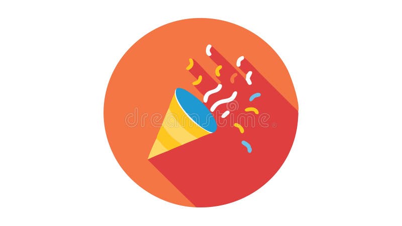 Party Popper Celebration Flat Vector Icon Confetti, Vector Design ...