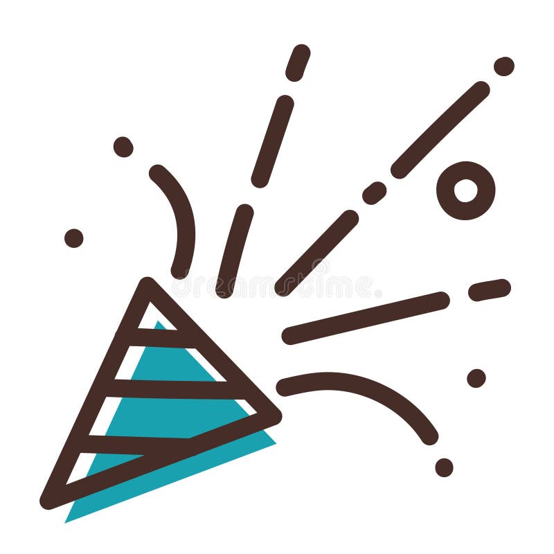 Party Popper Confetti Blast. Vector Stock Vector - Illustration of ...