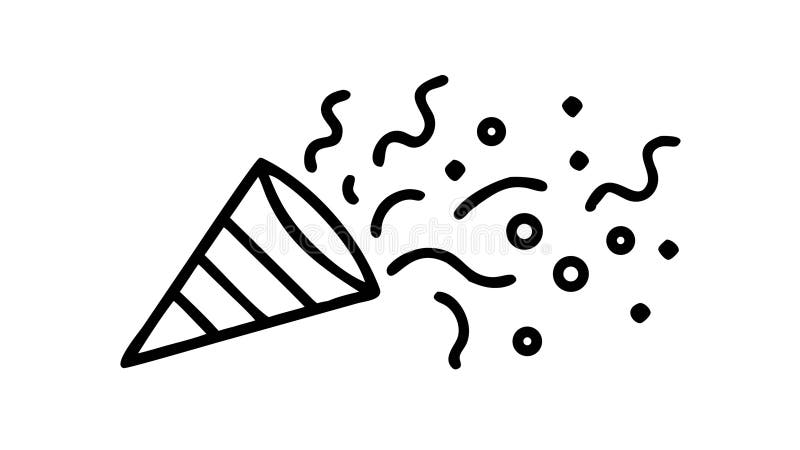 Party Popper Confetti Celebration Vector, Vector Design Generative AI ...