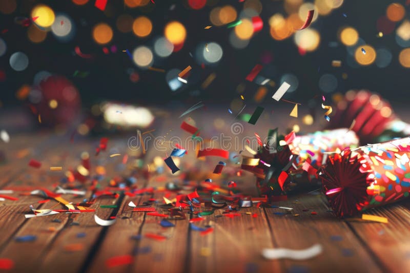 Party Popper Confetti stock image. Image of celebration - 364033727