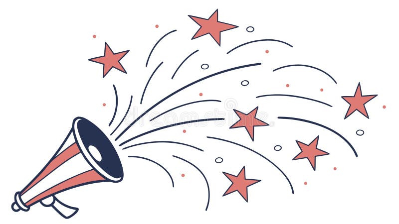 Party Popper Icon with Confetti and Stars Vector Art, Vector Design ...