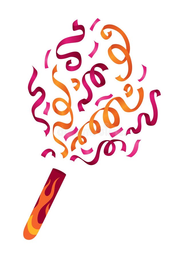 Party Popper Icon. Holiday Popper Cone with Confetti, Congratulate or ...