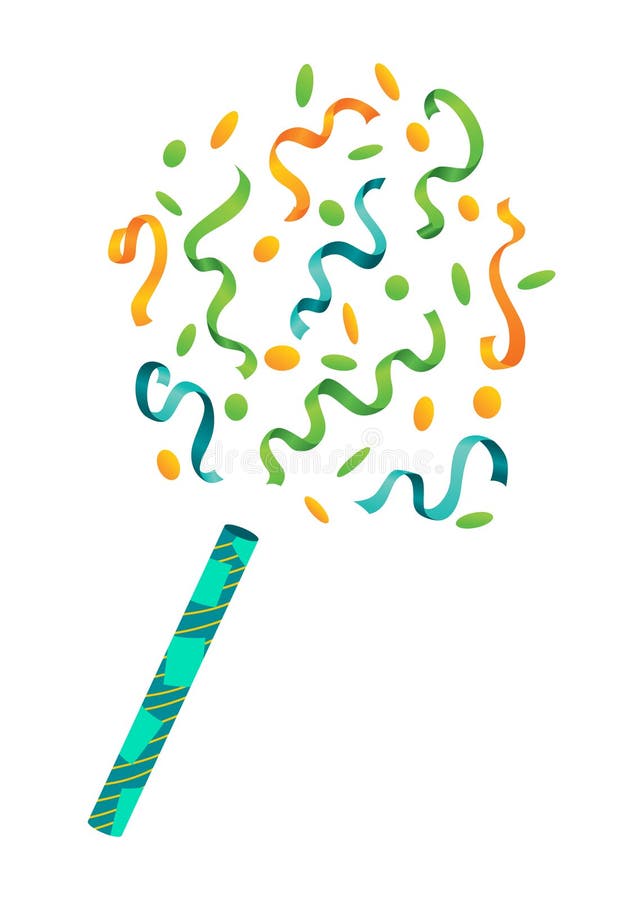 Party Popper Icon. Holiday Popper Cone with Confetti, Congratulate or ...