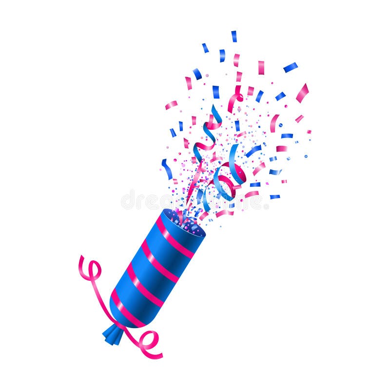Party Popper Illustration stock vector. Illustration of decorative ...