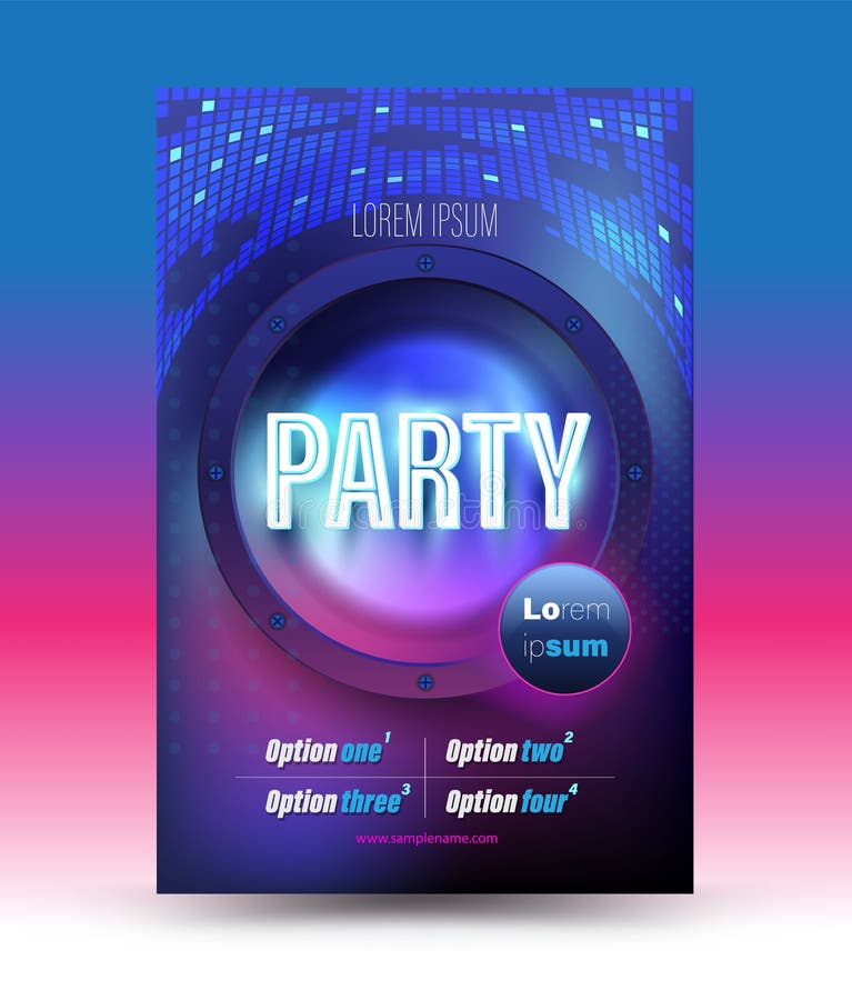 Party poster template stock vector. Illustration of light - 121014205