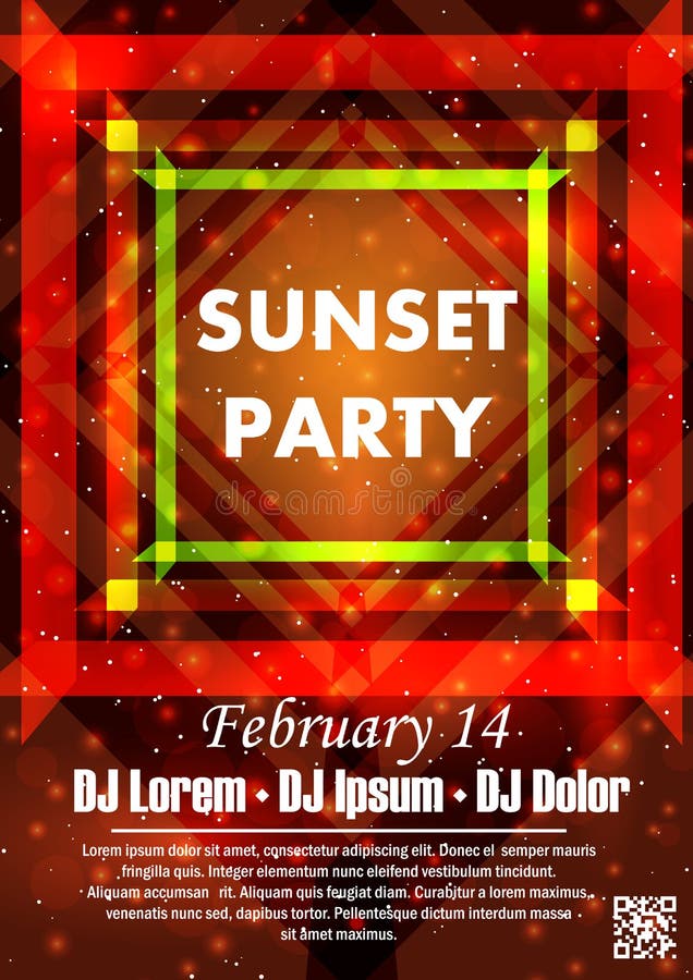 Party Poster Vector Background Stock Vector - Illustration of cover ...