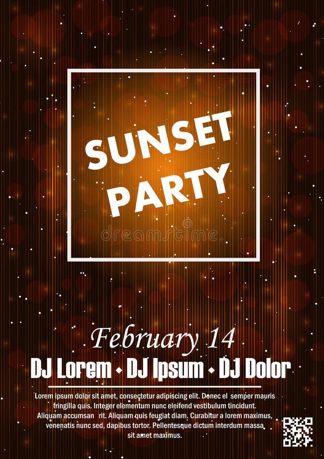 Party Poster Vector Background Stock Vector - Illustration of glow ...