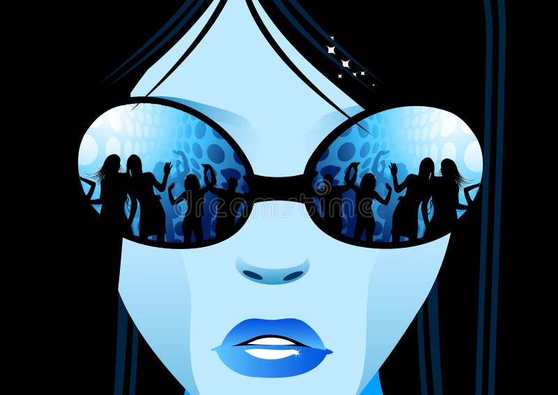 Party Club Scene stock illustration. Illustration of disco - 3681265