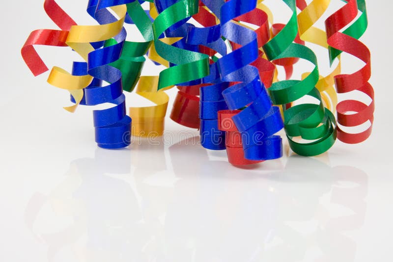 Colourful ribbons on white stock photo. Image of cute - 33509656