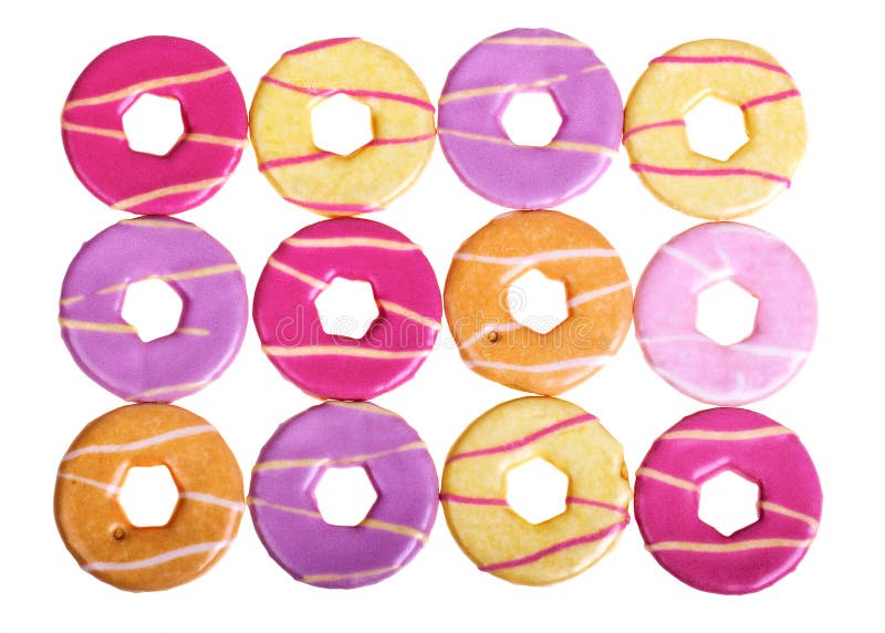 Round colored biscuits stock image. Image of coloured - 15736187
