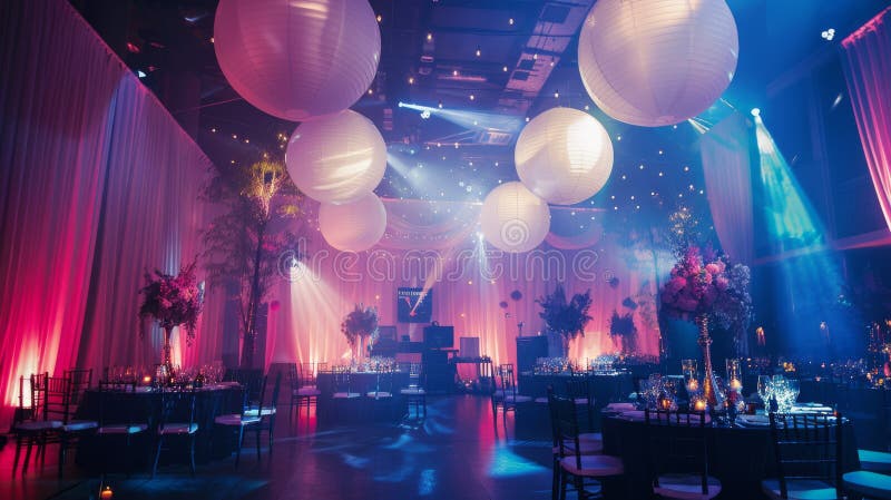 Party Setting with Ample Space for Ads Stock Illustration ...