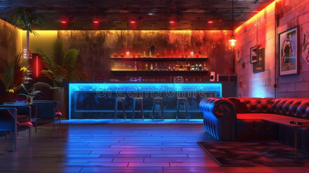 Party Setting with Ample Space for Ads Stock Illustration ...