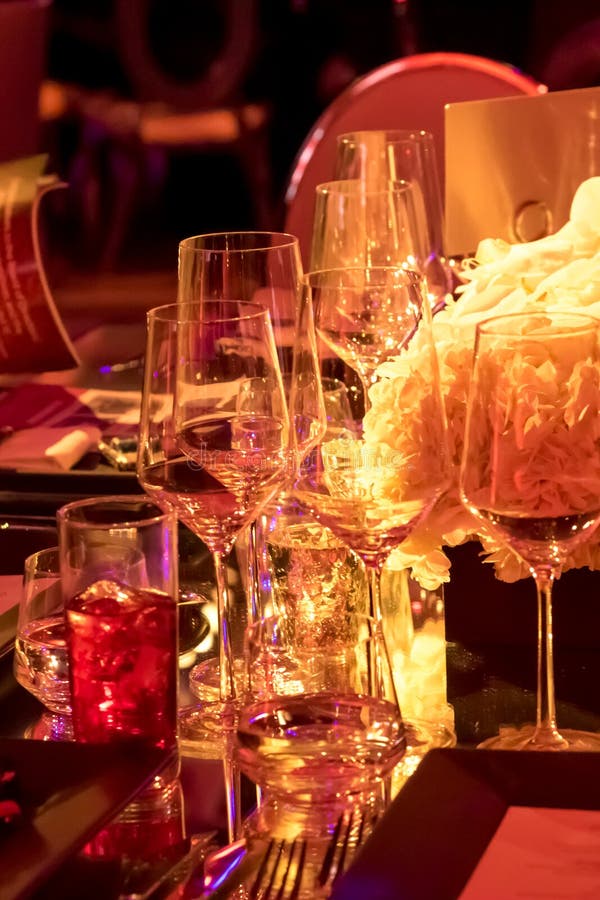 Party Setting with Colorful Bokeh Background Stock Photo - Image of ...