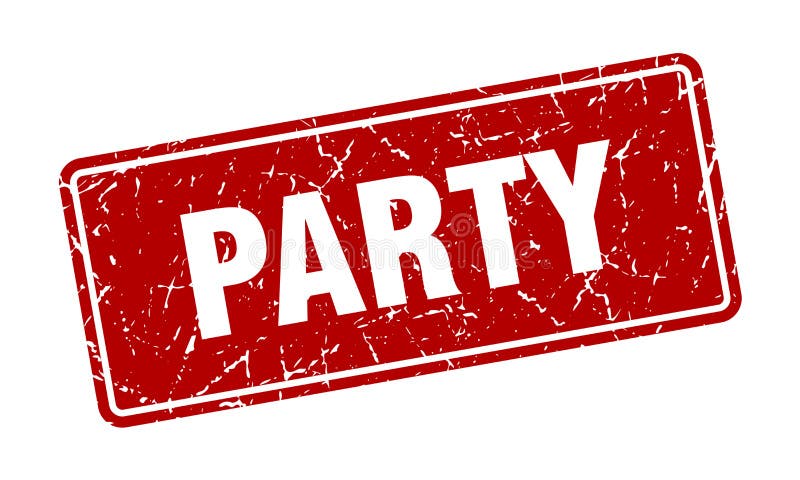 Party Sign. Party Grunge Stamp Stock Vector - Illustration of insignia ...