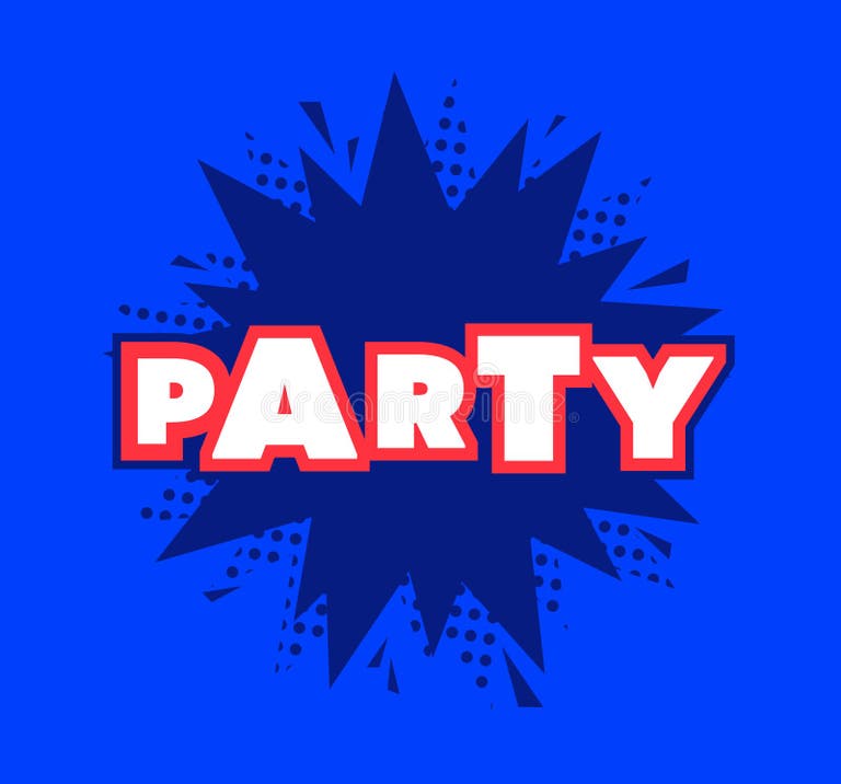 Party Sign Template Vector Icon Party Sign Template Vector Icon Party ...