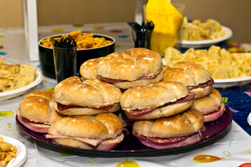 Party Snacks stock image. Image of tablecloth, celebration - 21893221