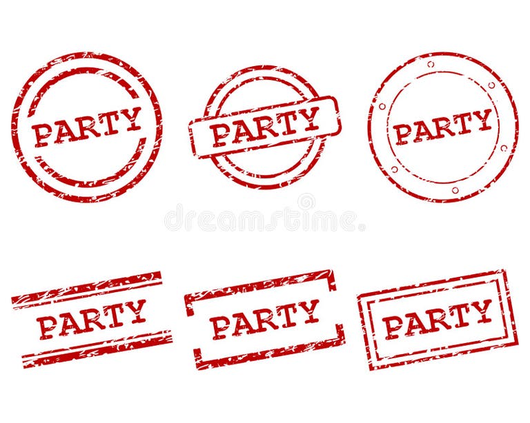Party stamps stock vector. Illustration of stamp, shopping - 199176022