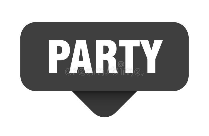 Party Sticker. Party Sign on Transparent Background Stock Vector ...