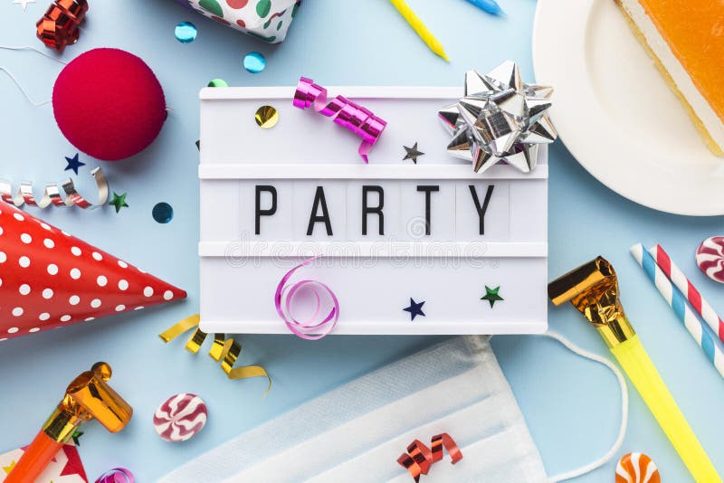 Party Still Life Collection Top View. High Quality Photo Stock Photo ...
