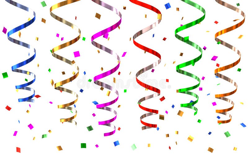 Party streamers stock illustration. Illustration of object - 13042878