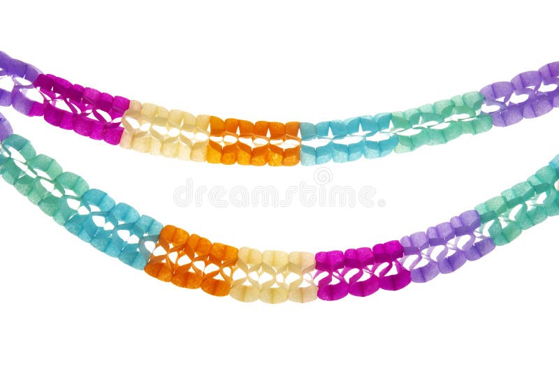 Party Streamers Isolated Over White Stock Photo - Image of culture ...
