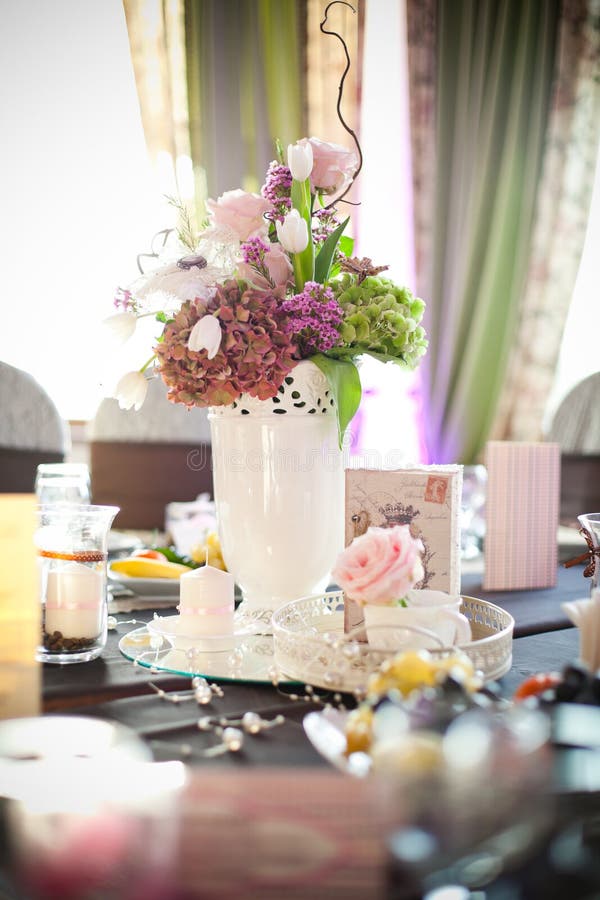 Party table setting stock photo. Image of pink, glass - 28847460