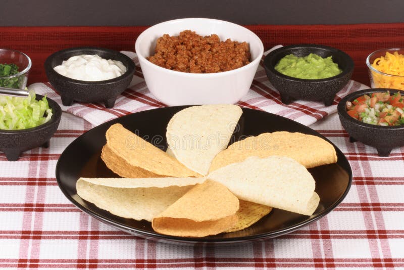 Party tacos table stock image. Image of pico, eating, guacamole - 5276749