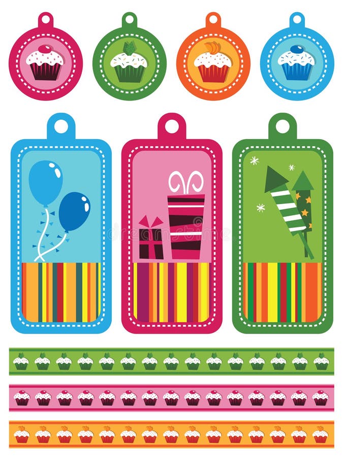 Party tags stock vector. Illustration of icon, firework - 10176525