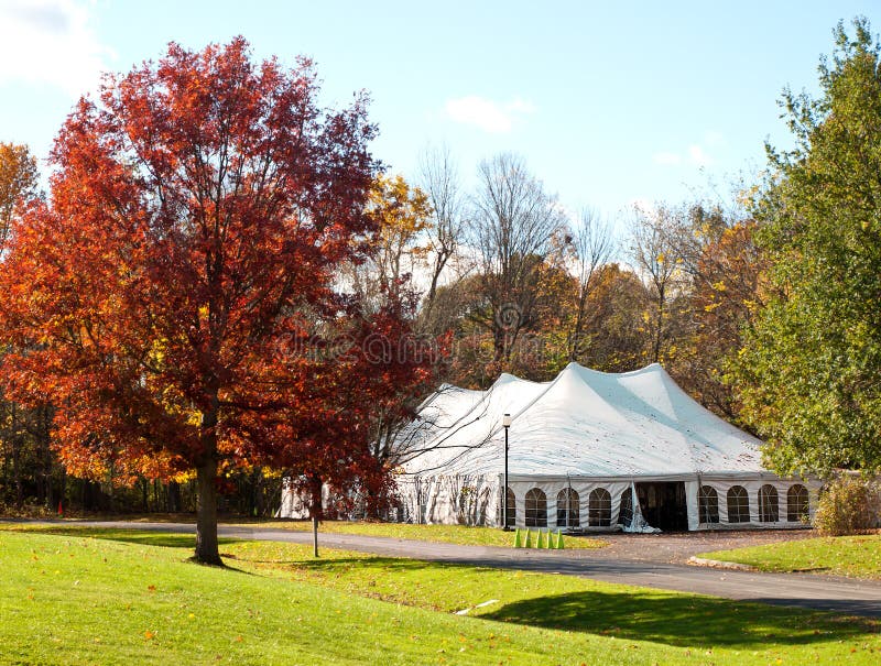 Party tent stock photo. Image of fall, leaves, weddings - 36413534