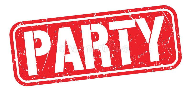 PARTY Text Written on Red Stamp Sign Stock Illustration - Illustration ...