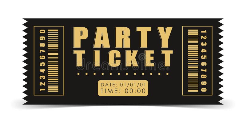 Party Ticket Template. Ticket Design Template. Vector. Stock Vector ...