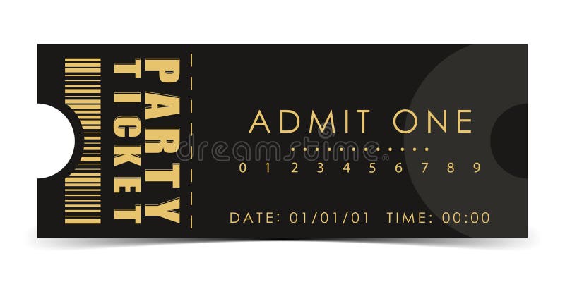Party Ticket Template. Ticket Design Template. Vector Illustration ...