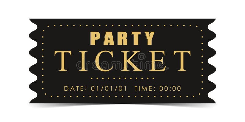 Party Ticket Template. Modern Ticket Card Template. Vector Illustration ...