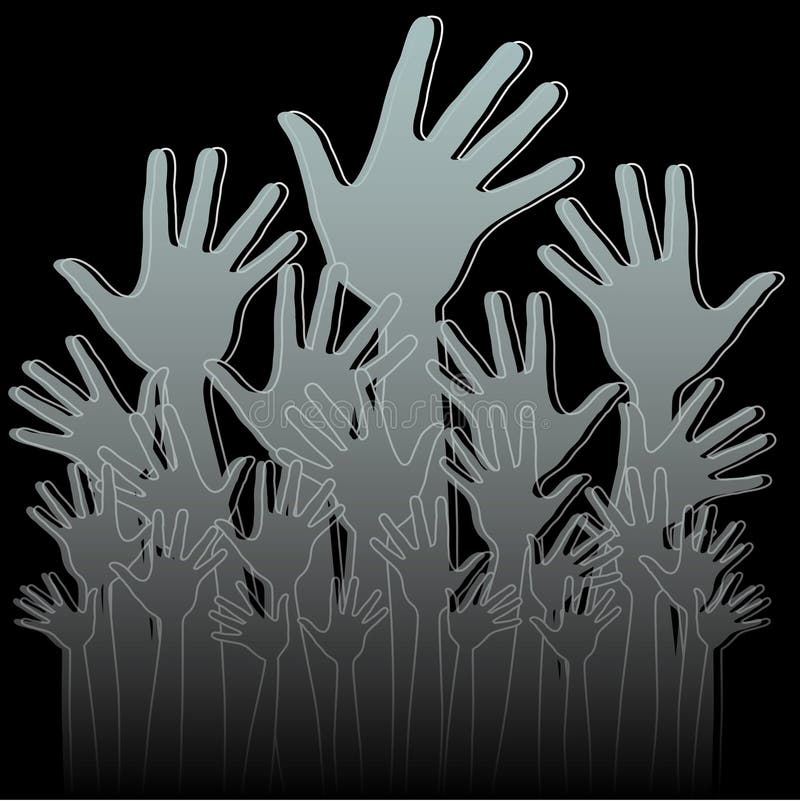 Happy hands. stock vector. Illustration of assistance - 7498393