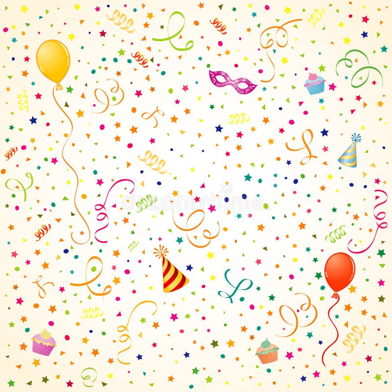 Birthday Party Seamless Pattern Stock Vector - Illustration of gift ...