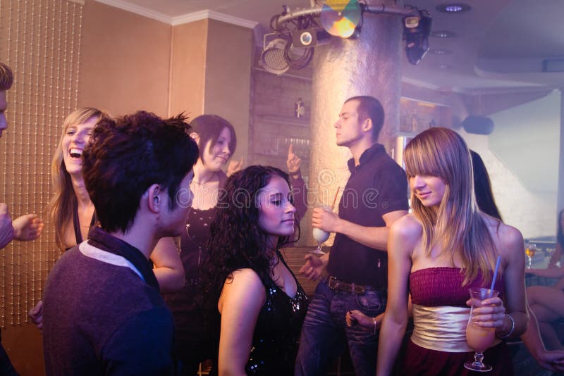 Couples Making Out in a Nightclub Stock Image - Image of flirting ...