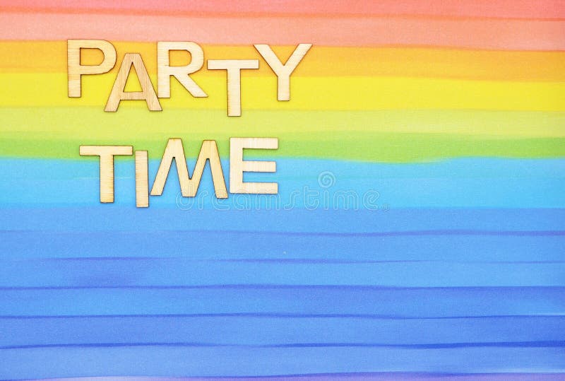 Party time illustration stock image. Image of font, summer - 362077919