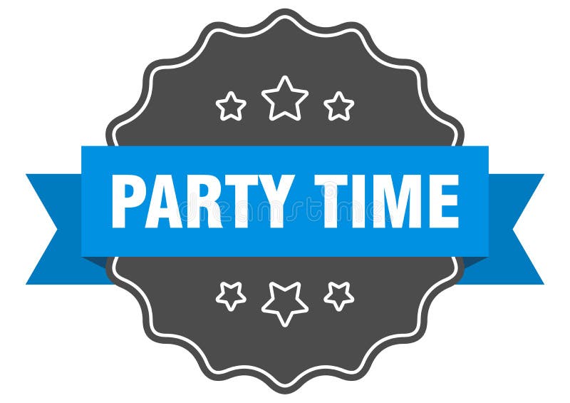 Party Time Sign. Party Time Circular Band Label. Party Time Sticker ...