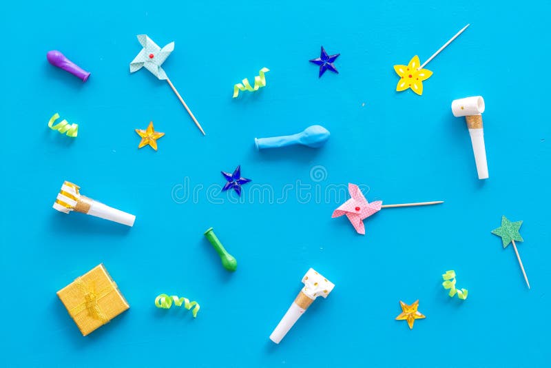 Party Time Pattern with Decorations on Pink Background Top View Stock ...