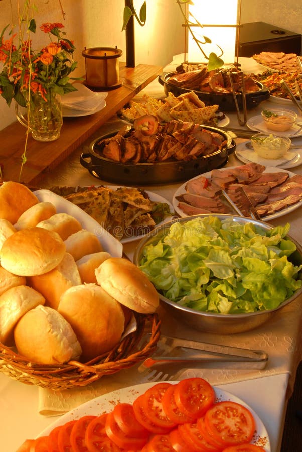 Party time, served lunch stock image. Image of lamp, delicious - 5396787