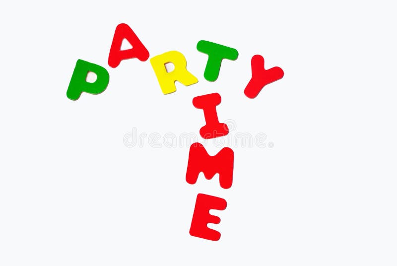 Party time sign stock image. Image of sign, time, words - 4235021