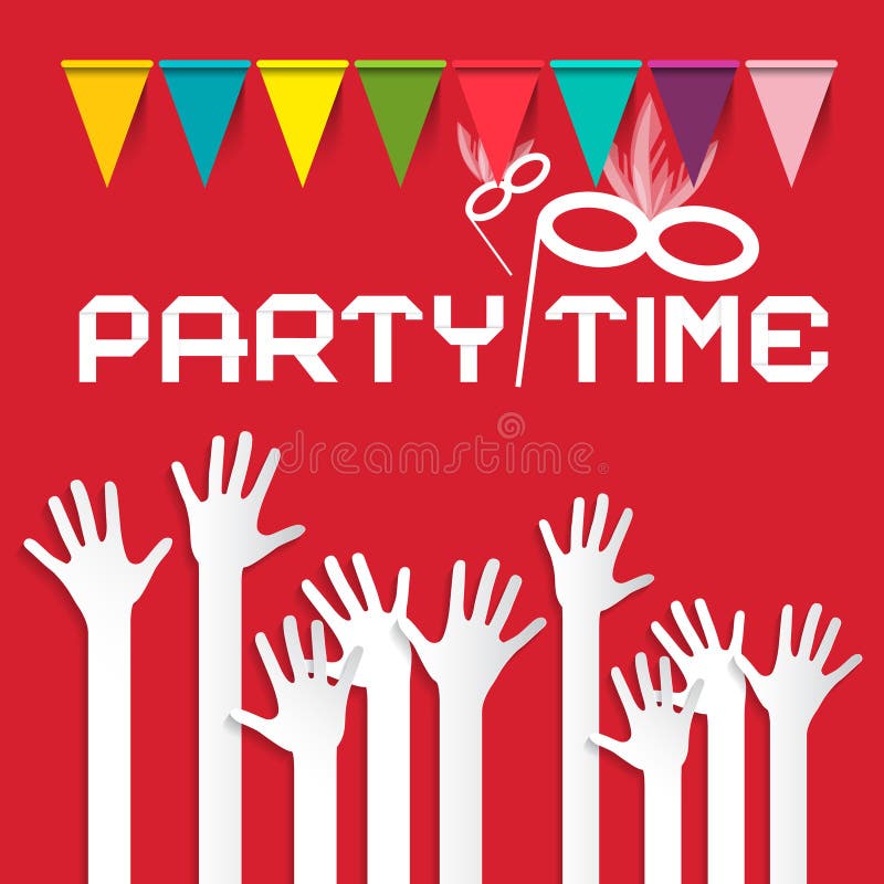 Party Time Vector Illustration Stock Illustration - Illustration of ...
