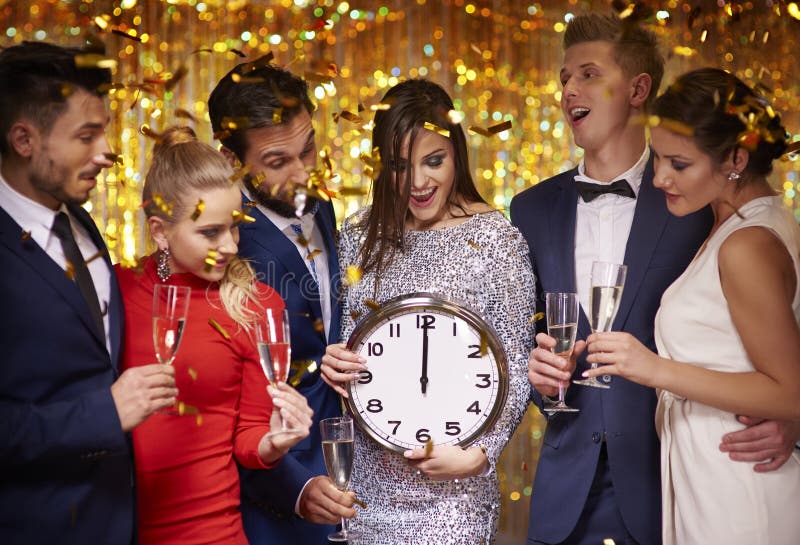 Time to Party - Clock stock illustration. Illustration of concept ...