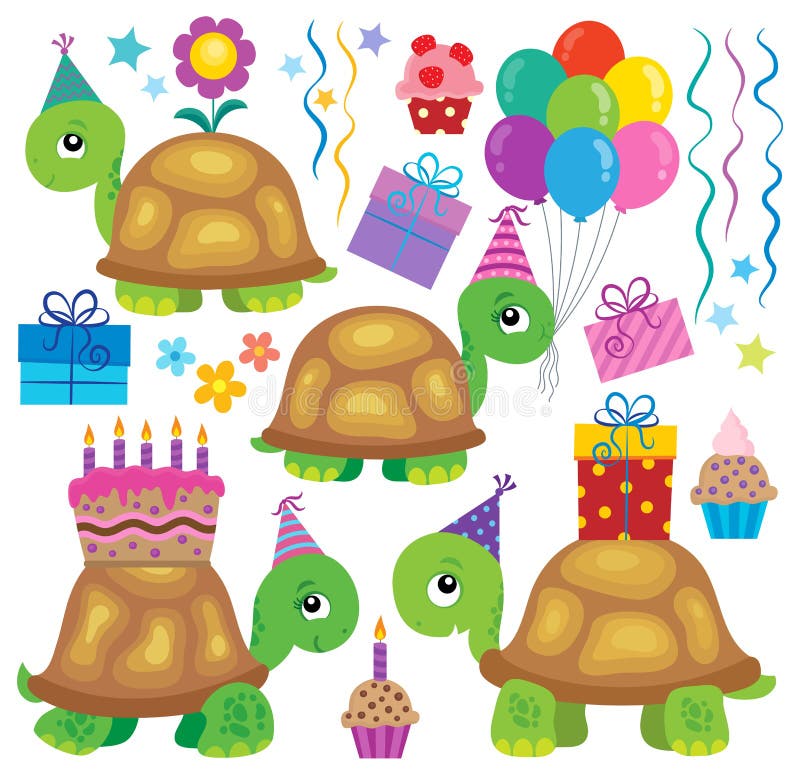 Cute Safari Turtle Vector Illustration Stock Vector - Illustration of ...