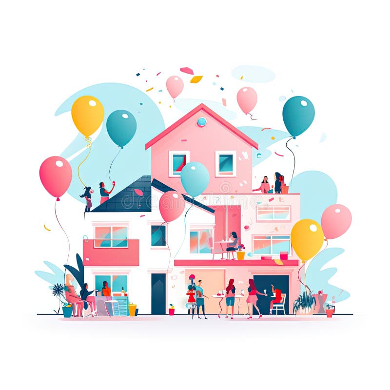 Party Vector Illustration. stock illustration. Illustration of colors ...