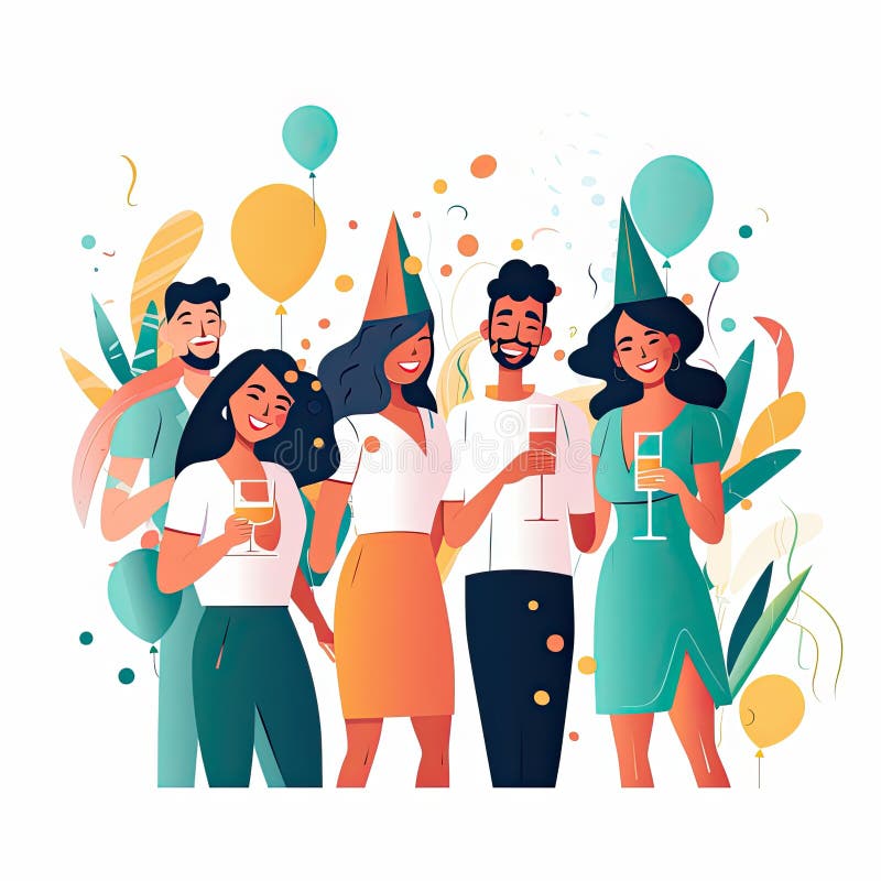 Party Vector Illustration. stock illustration. Illustration of ...
