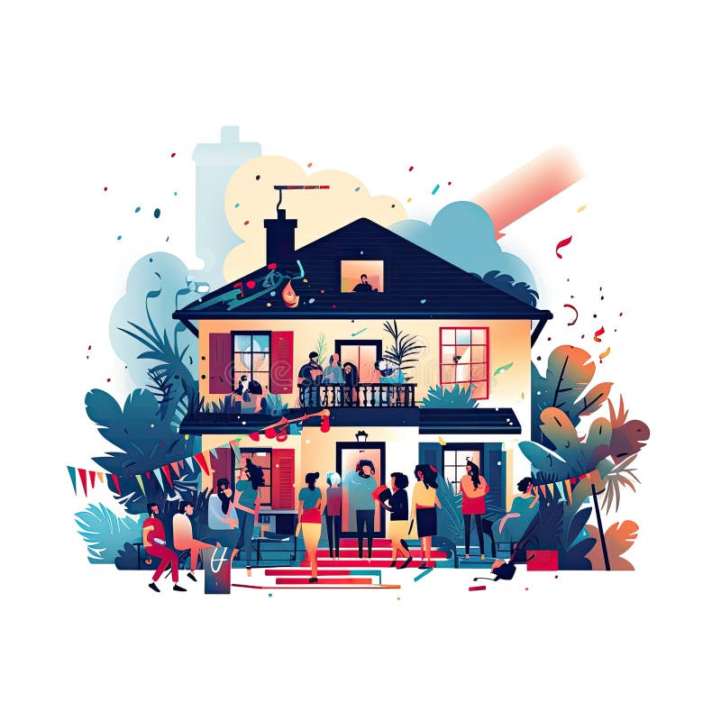 Party Vector Illustration. stock illustration. Illustration of people ...